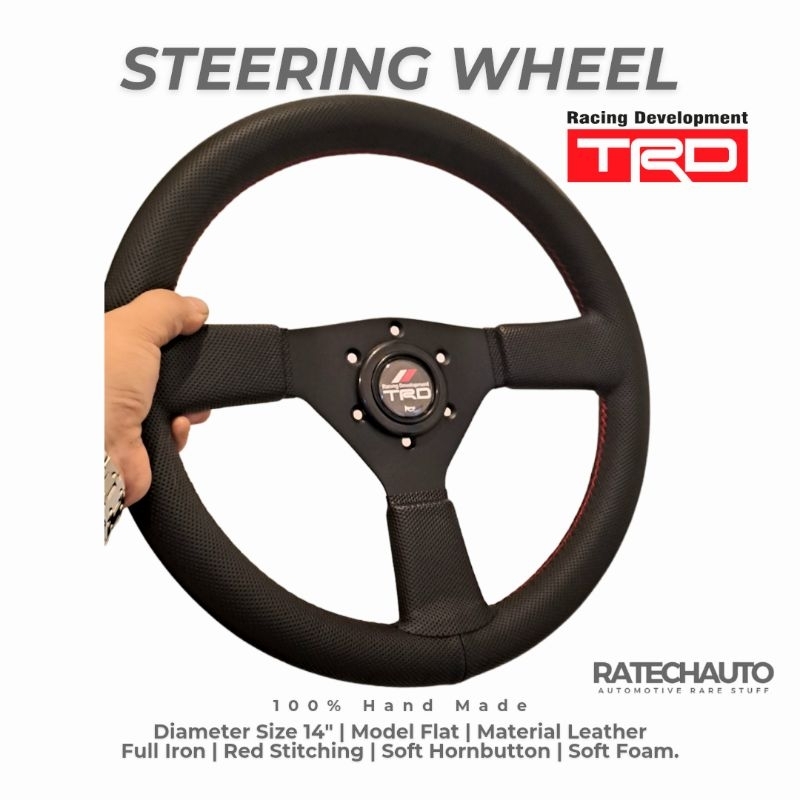Jual TRD SPORT STEERING WHEEL LEATHER-STIR TRD TOYOTA RACING-SETIR TRD ...