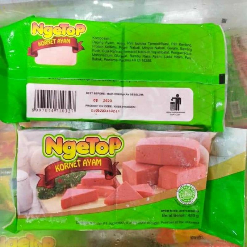 Jual kornet ngetop 450gr/ngetop kornet ayam | Shopee Indonesia