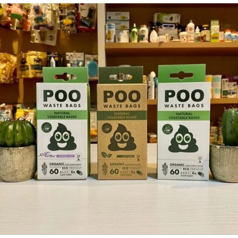 Jual Mpets Poo Dog Waste Bag Natural Vegetable Based - Kantong Poop ...