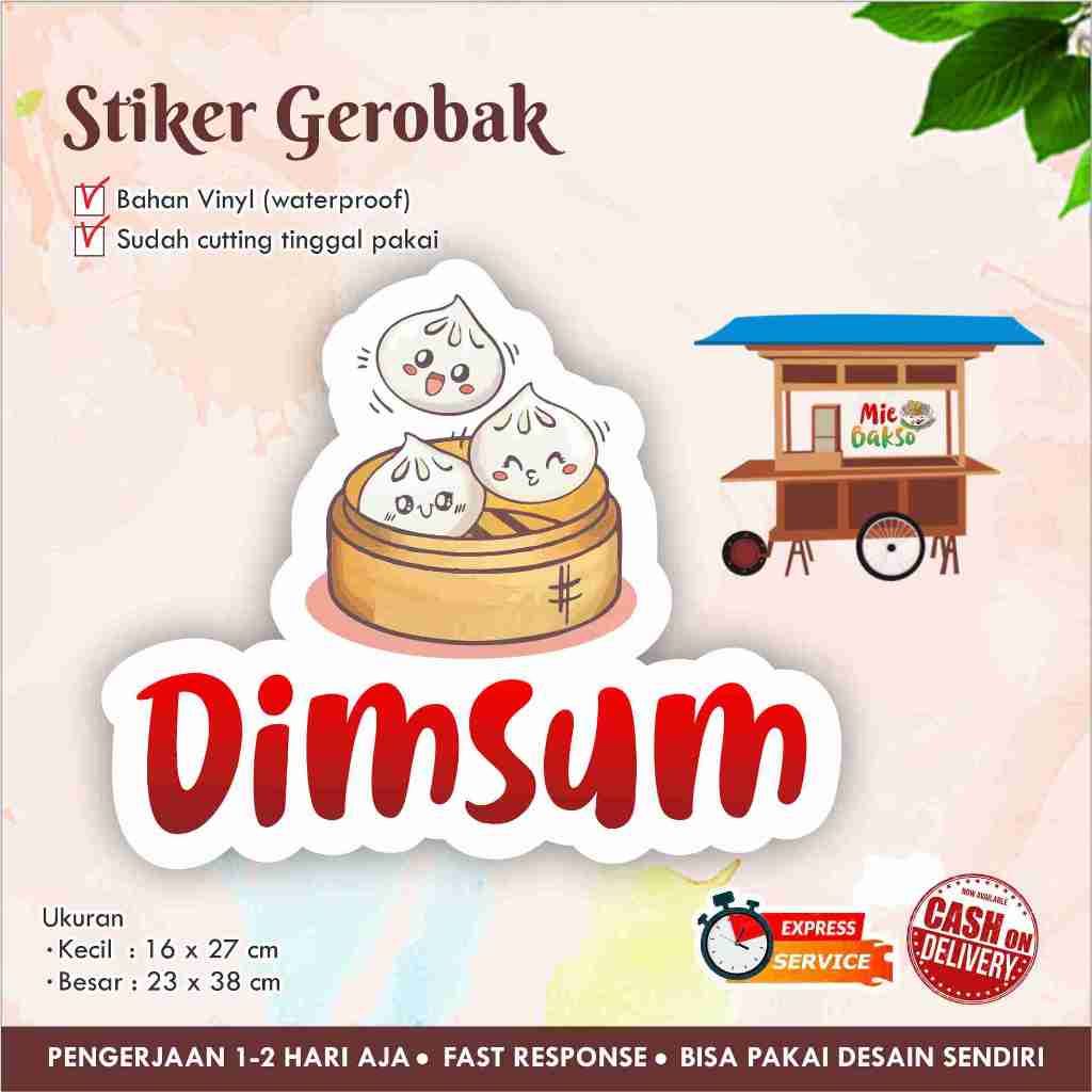 Jual STIKER KACA GEROBAK VINYL DIMSUM / LABEL MAKANAN | Shopee Indonesia