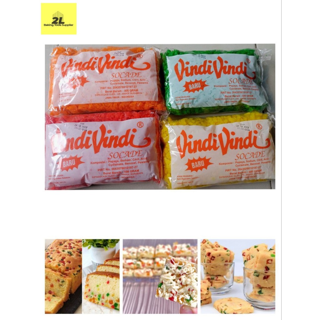 Jual Sukade warna warni sukade vindi vindi buah pepaya topping kue bolu ...