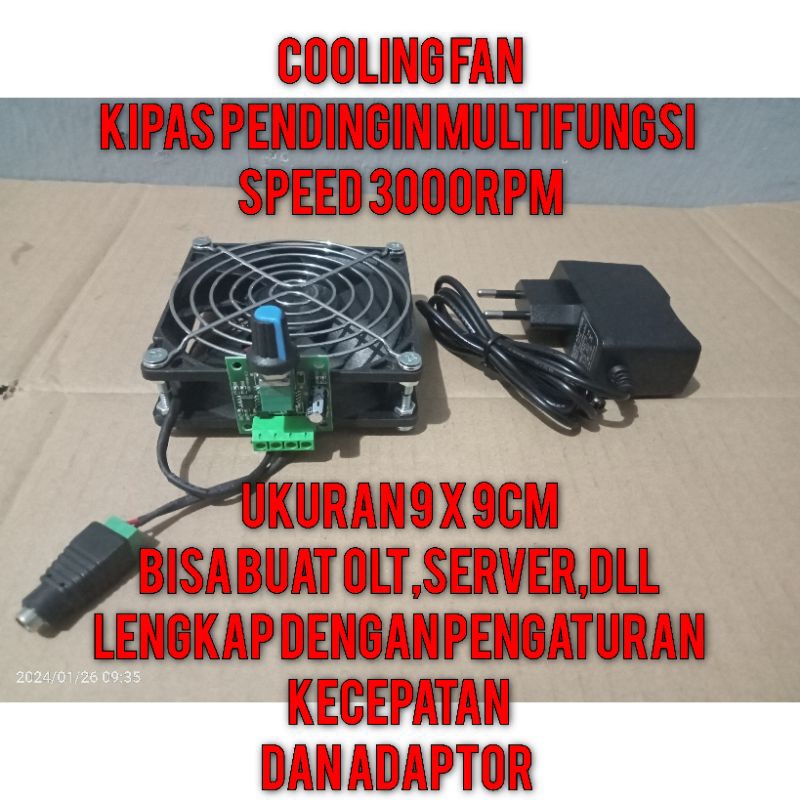 Jual Kipas pendingin fan cooling multifungsi server olt 3000rpm 9cm 8cm ...