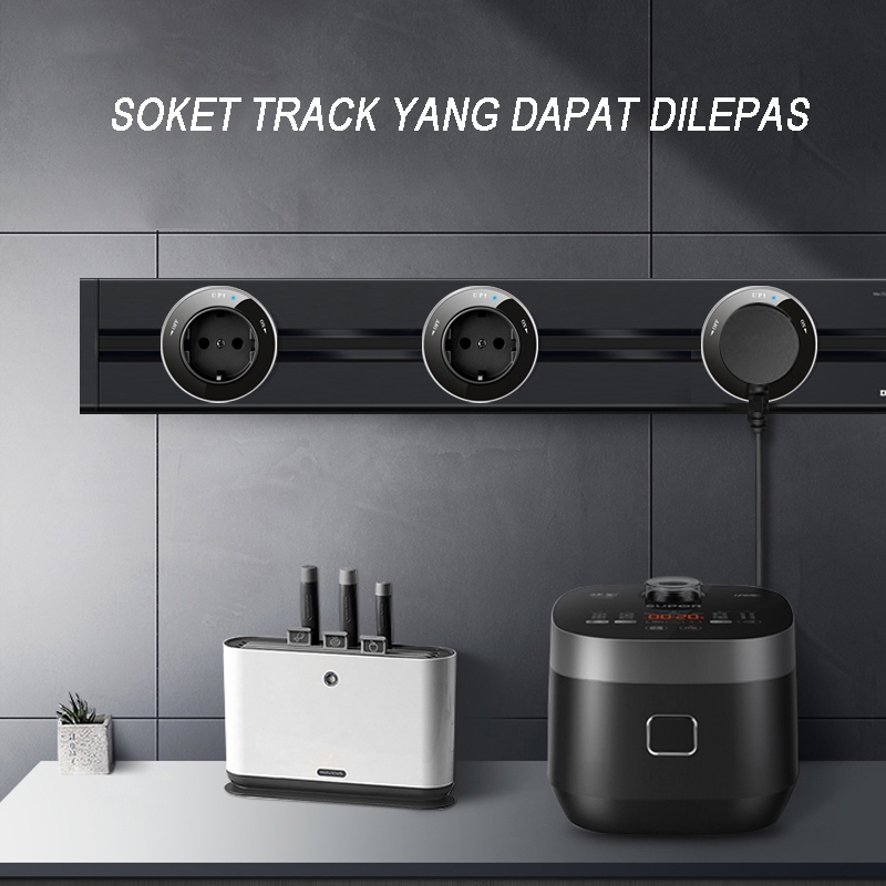 Jual Stop Kontak Tanam Tembok Colokan 3 lubang Colokan EU Track Socket Adaptor Soket Track ...