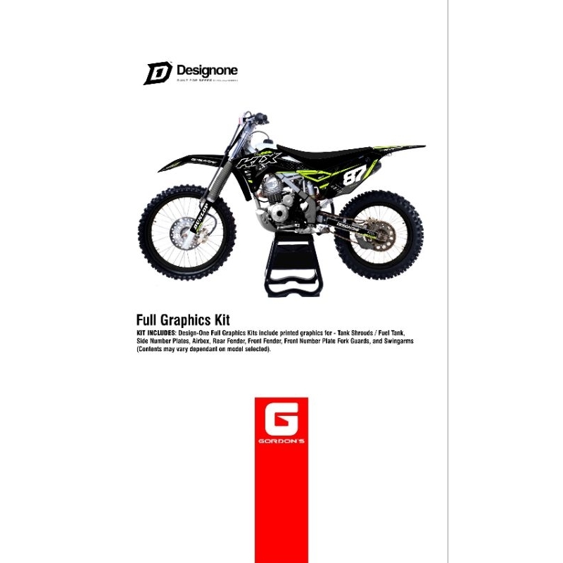 Jual Design One - Decal Sticker KLX Gordon Supermoto "Blast Series ...