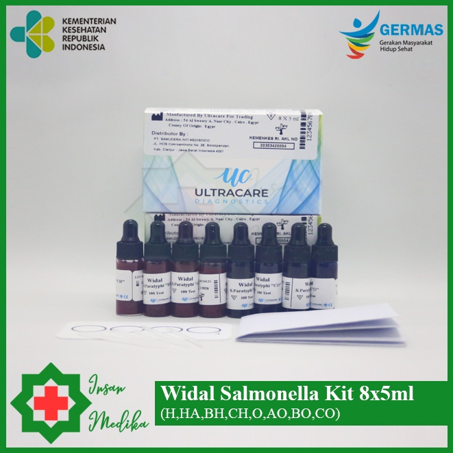 Jual Reagen Widal Salmonella Kit 8x5ml Ultracare (Izin Edar AKL ...