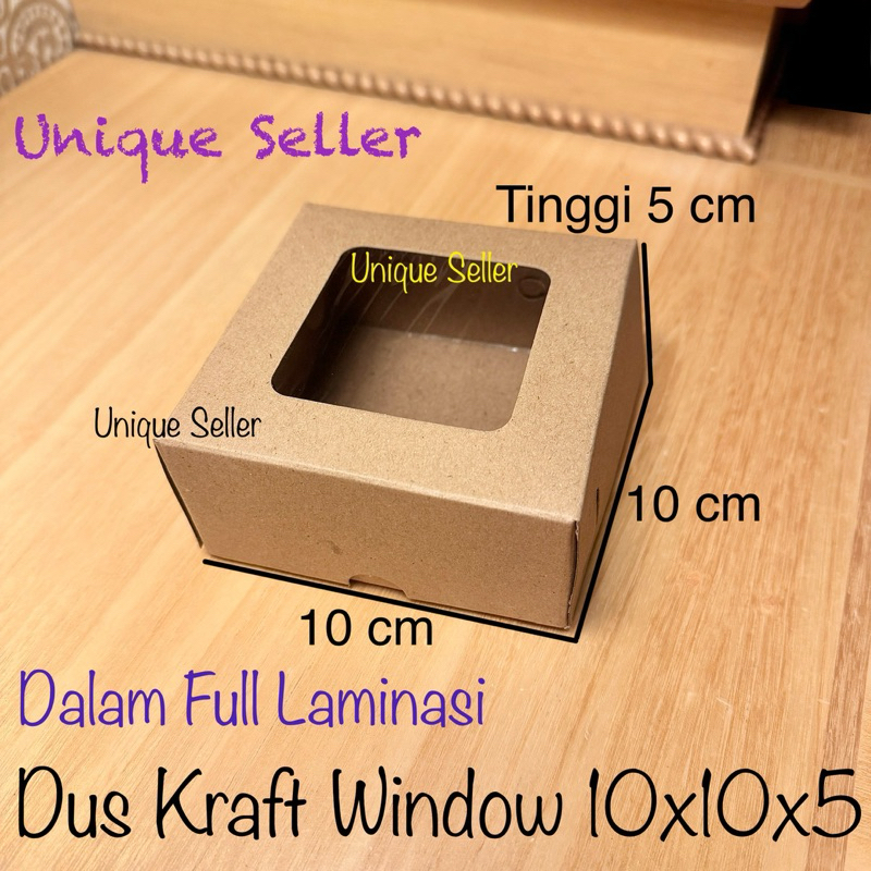 Jual Dus Donat isi 1 Uk 10x10x5 KRAFT WINDOW LAMINASI / Dus Dimsum ...