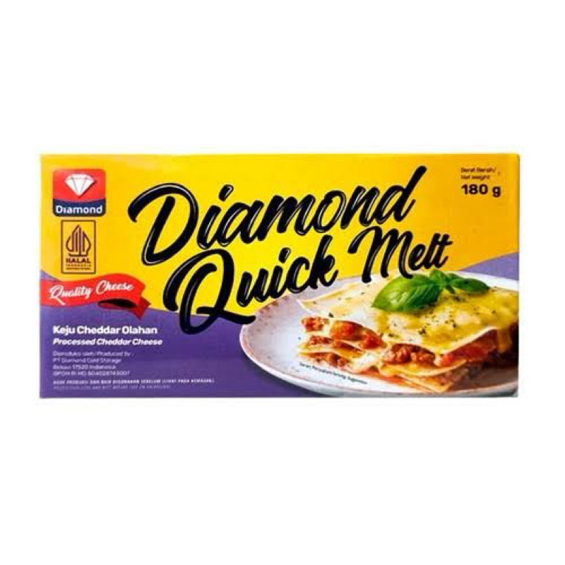 Jual DIAMOND Cheddar Quick Melt 180 Gram | Shopee Indonesia