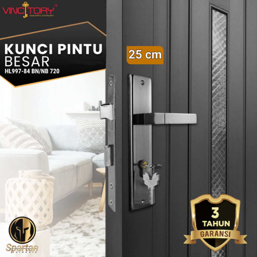 Jual Handle Gagang Tarikan Kunci Set Pintu Rumah Besar Komplit Body 25 ...