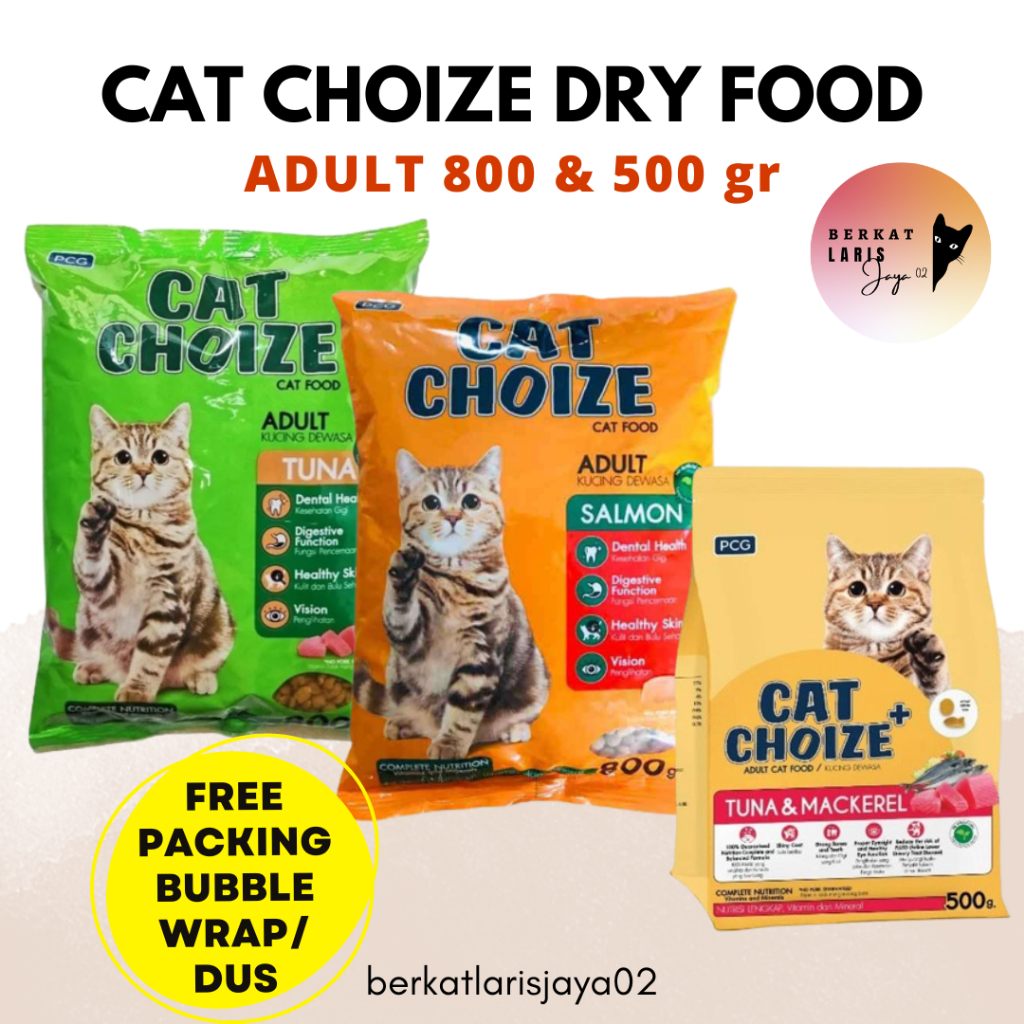 Jual [FRESHPACK 800/500 GRAM] MAKANAN KERING DRY FOOD KUCING CAT CHOIZE ...
