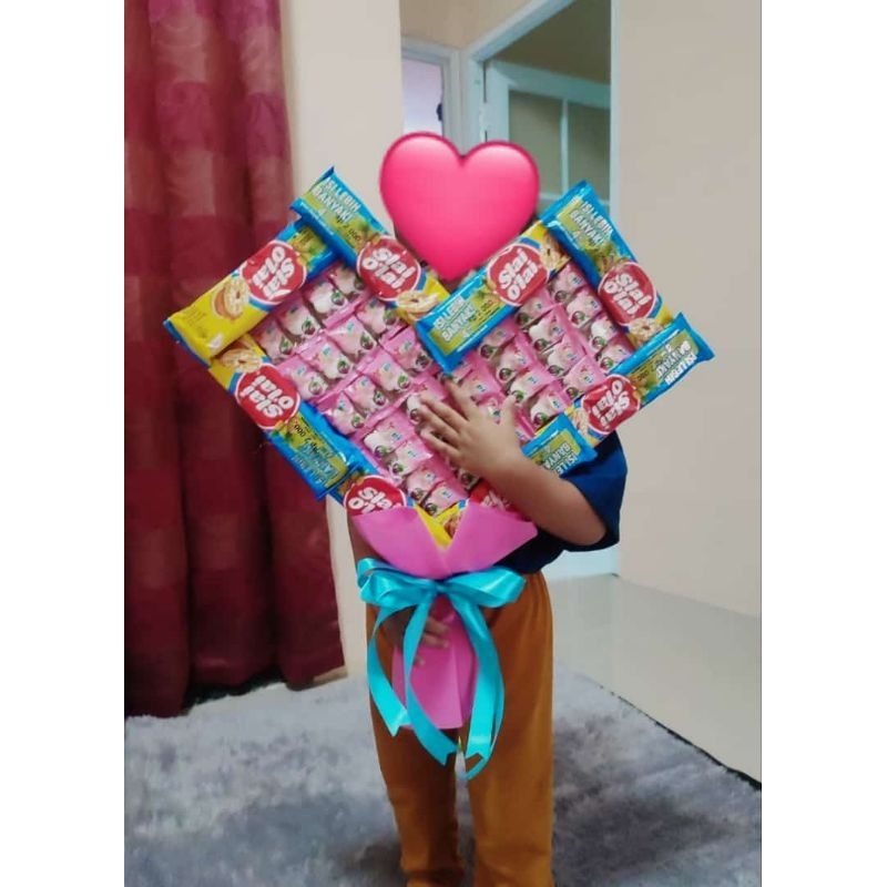 Jual buket love yupi pink besar . hadiah wisuda ulang tahun aniversary ...