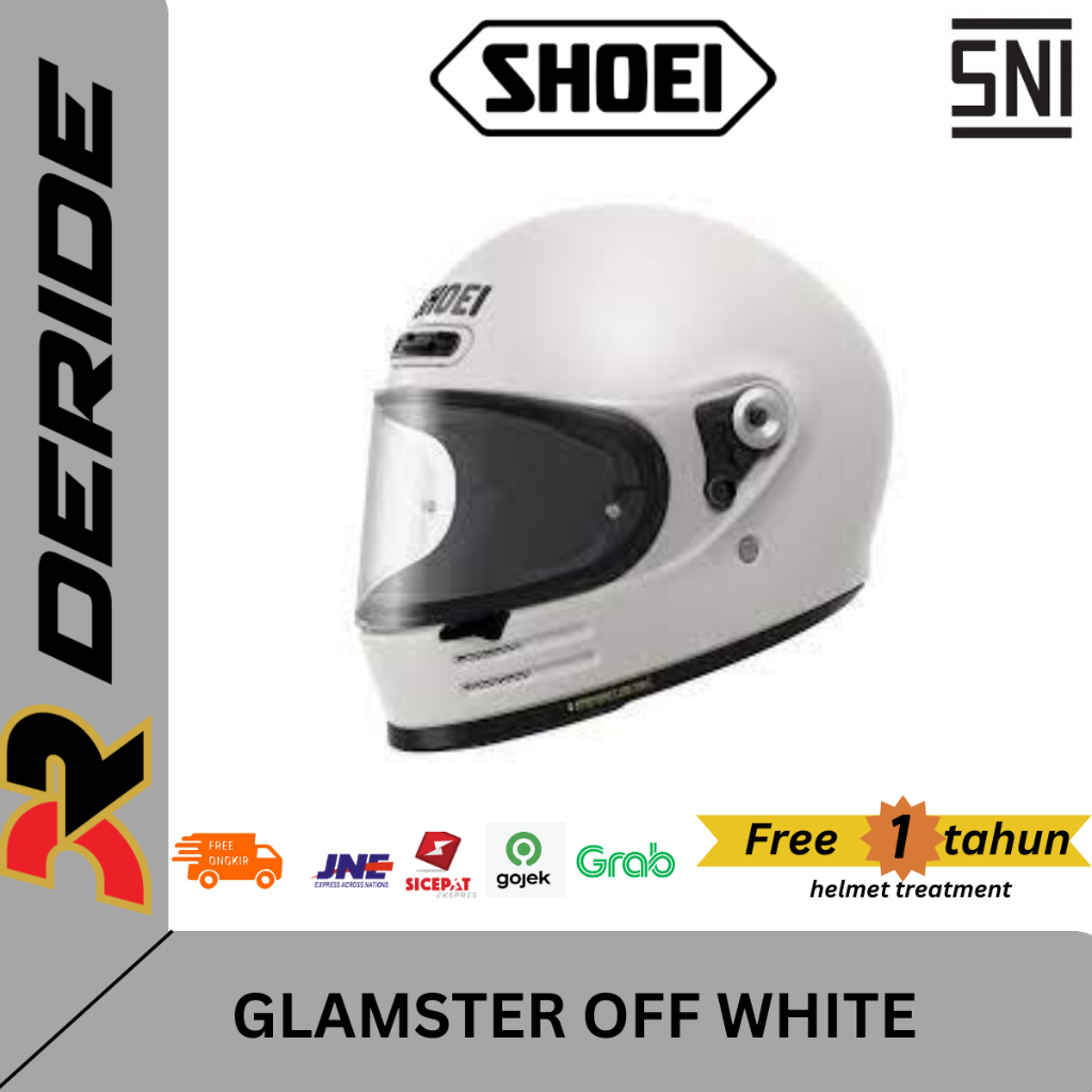 Jual Helm Full Face SHOEI Glamster Off White Retro SNI Original ...