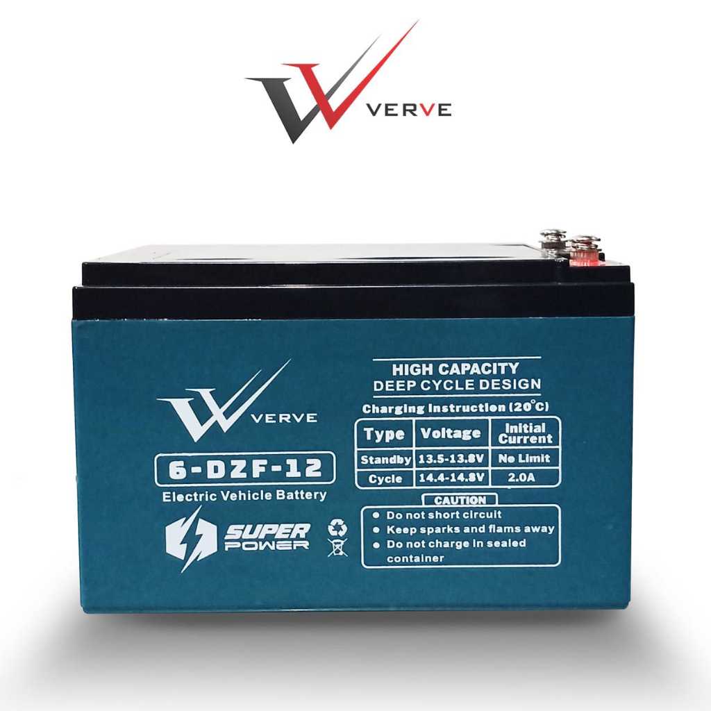 Jual aki selis VERVE 12ah 6dzm12 AKI SEPEDA LISTRIK 12AH VERVE AKI 12V ...