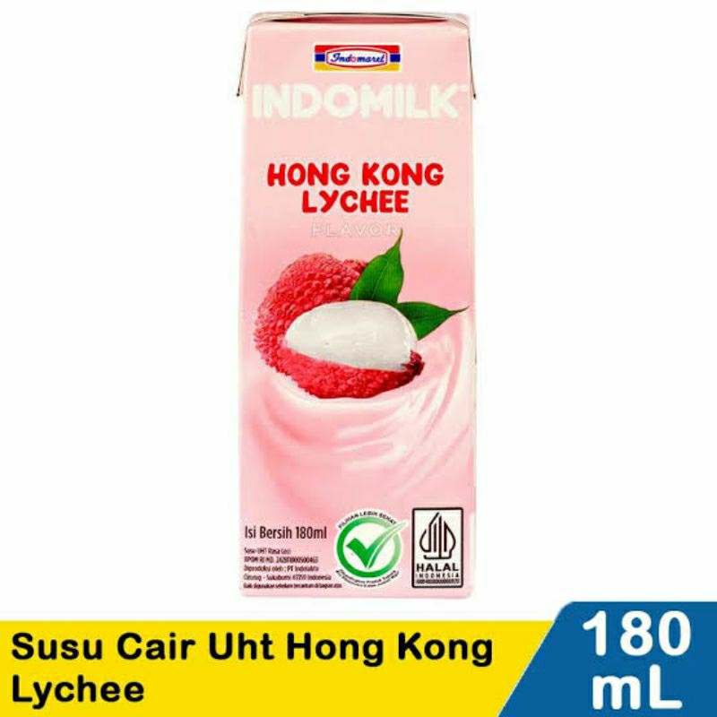 Jual indomilk susu cair uht hongkong lychee 180ml | Shopee Indonesia