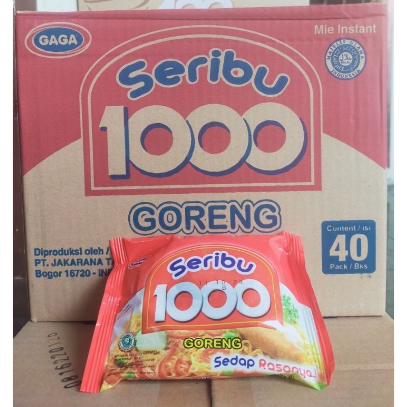 Jual Mie Gaga 1000, Mie Instan Goreng SEKARTON Isi 40pcs | Shopee Indonesia