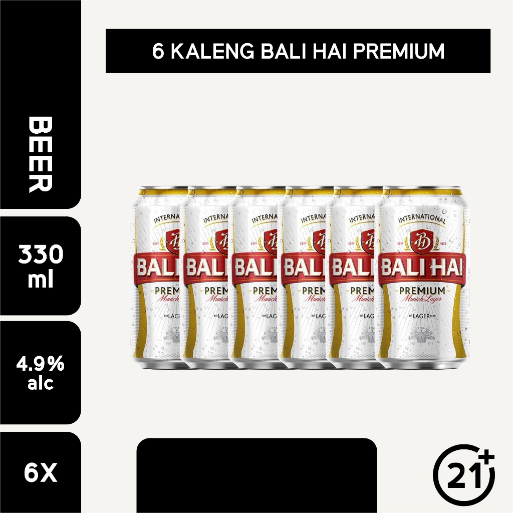 Jual Bali Hai Premium Lager Bir / Beer 320ml ( Paket 6 Kaleng ...