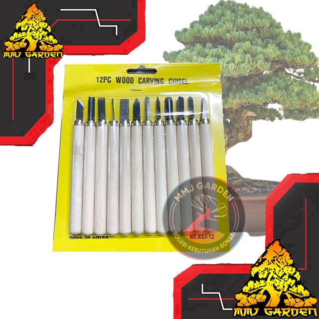 Jual MMJ GARDEN-ALAT BONSAI Alat Ukir Kayu 1 Set Isi 12 Pcs Wood ...