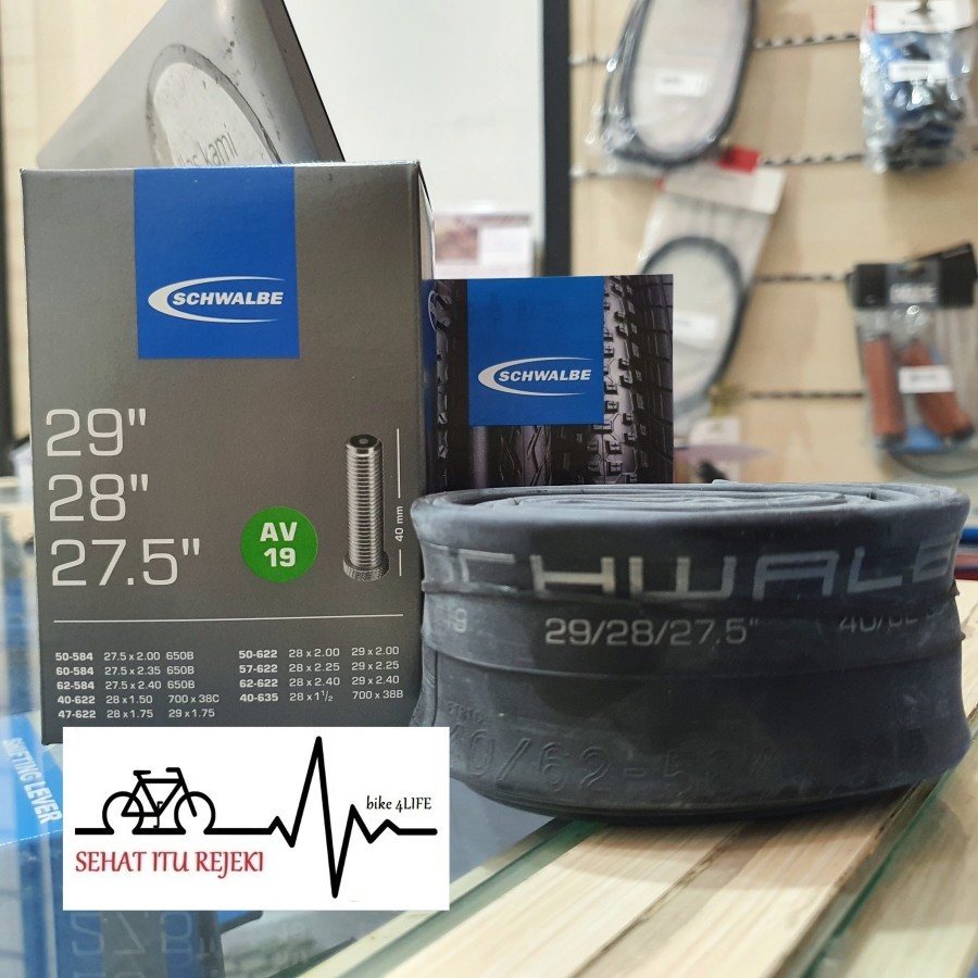Jual BAN DALAM SEPEDA SCHWALBE 27.5" 28" 29" x 2.00 - 2.40 AV SCHRADER | Shopee Indonesia