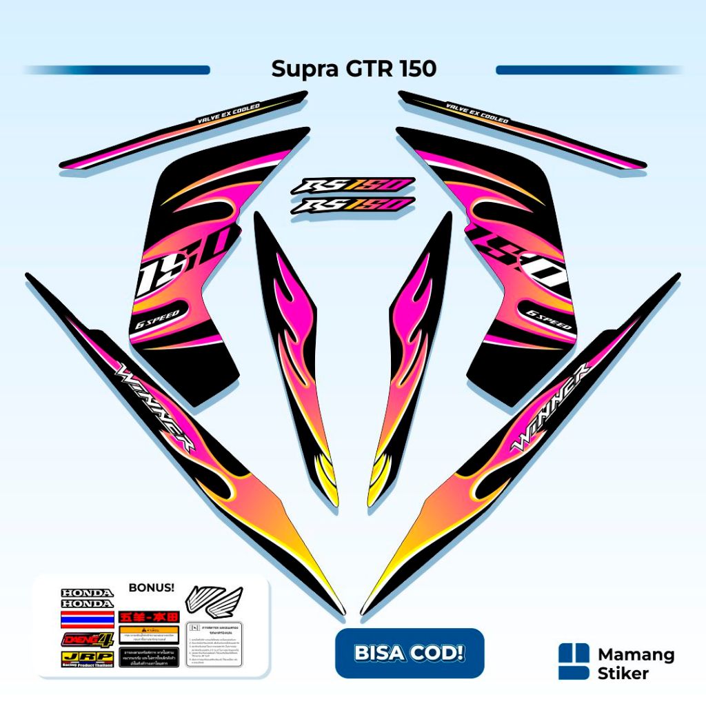 Jual Striping Supra GTR 150 Variasi (27) 2016 2017 2018 2019 2020 2021 2022 2023 2024 Malaysia ...