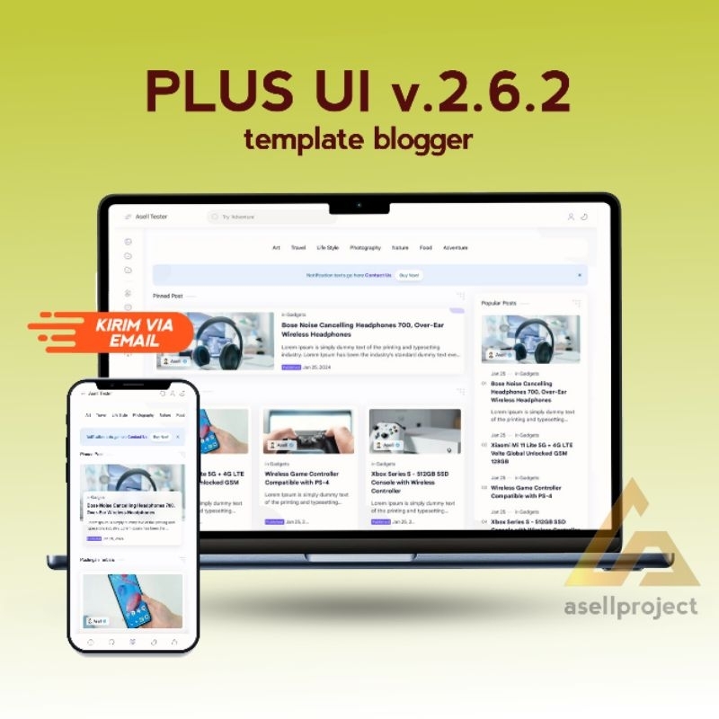 Jual Plus UI 2.6.2 Template Blogger Premium | Shopee Indonesia