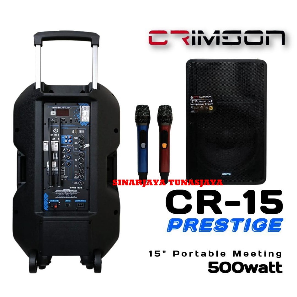Jual Speaker Portable Crimson CR 15 Prestige Original 15 inch Bluetooth ...