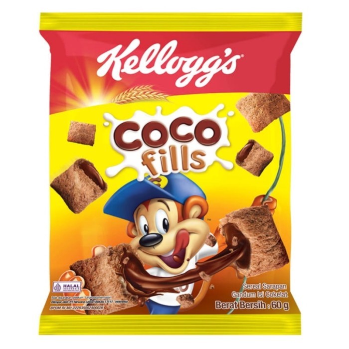 Jual Kellogg's Coco Fills Sereal Gandum Isi Coklat 60gram | Shopee ...