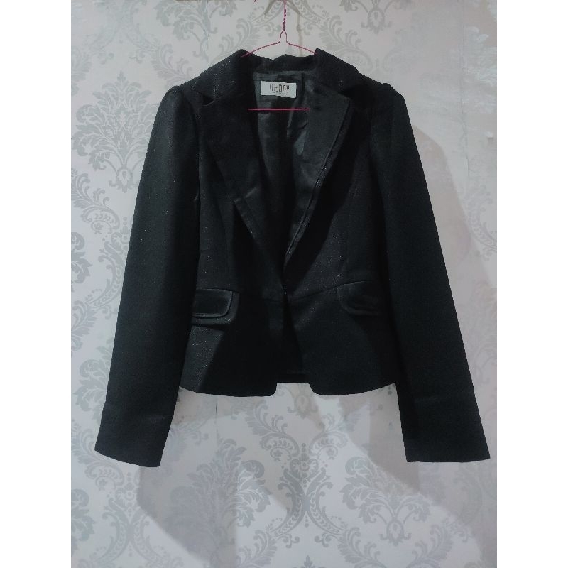 Jual Blazer Hitam Semi Tweed | Shopee Indonesia