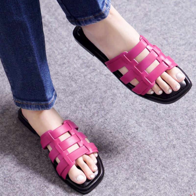Jual Sandal Teplek Wanita Tali Kokop Motif Anyam|Women Slippers|Sendal ...