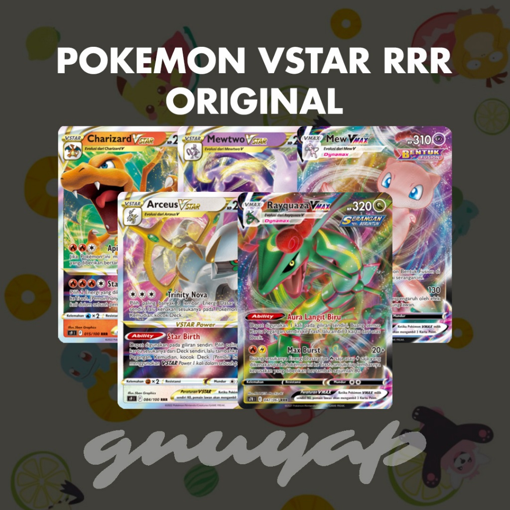 Jual TERMURAH VSTAR RRR arceus charizard giratina lugia mewtwo versi indonesia kartu pokemon ...