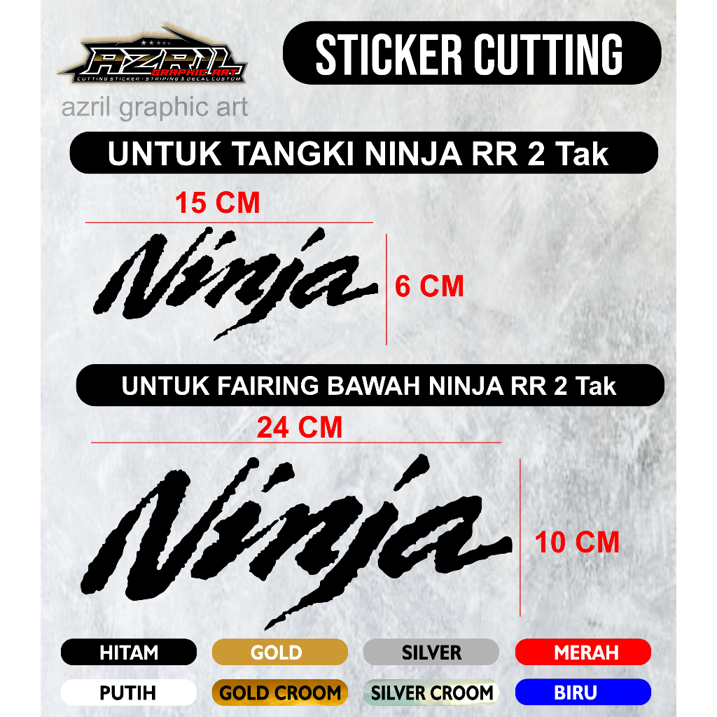 Jual Sticker NINJA cutting , untuk tangki dan fairing | Shopee Indonesia