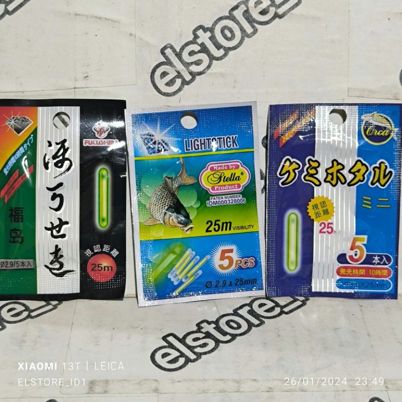 Jual Starlite Lampu Pancing Isi 5 STELLA Starlight Fosfor persachet isi ...