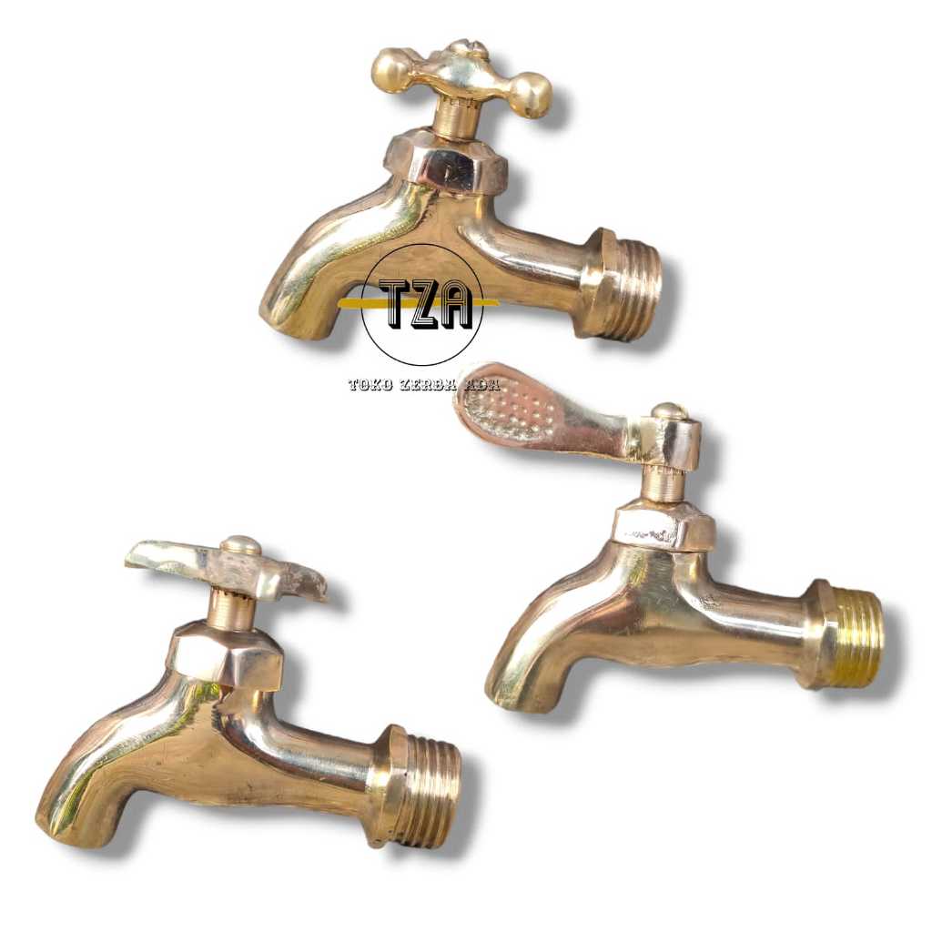 Jual Kran Air Kuningan 3/4 inch Model Klasik Warna Kuning 1 Pcs ...