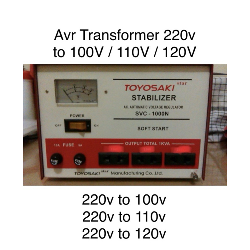 Jual Avr transformer Stabilizer Step up step down 220v 100 110v 120v ...