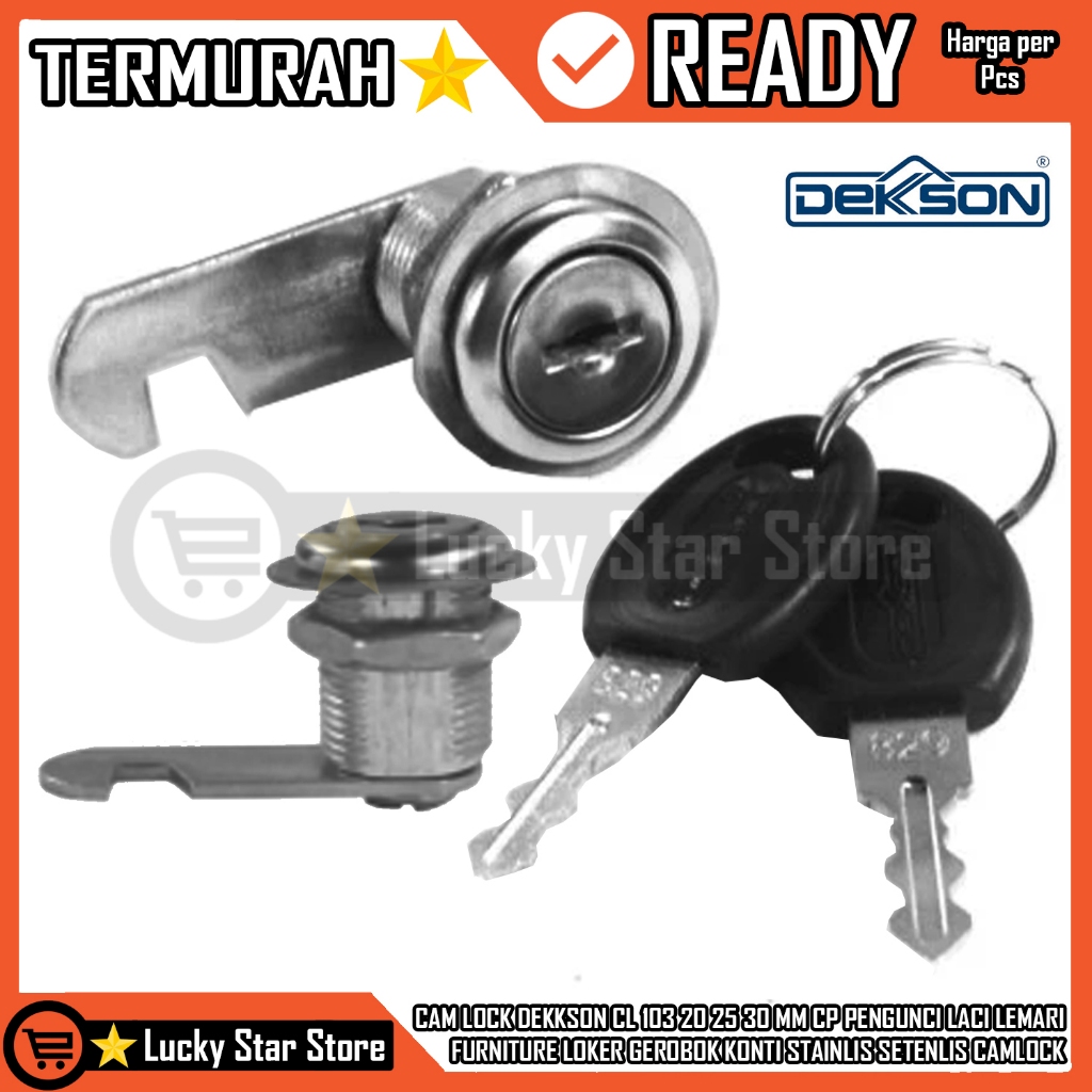 Jual Camlock Dekkson CL 103 20MM CP Kunci Laci Cam Lock Furniture Kabinet CL103 Dekson DKS 20 MM ...