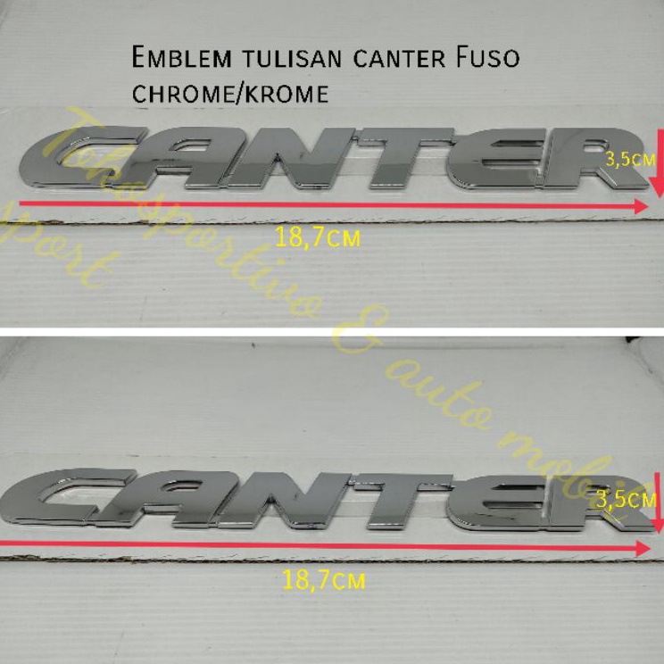 Jual Emblem Logo tulisan Lambang Canter Fuso box truck Emblem canter ...
