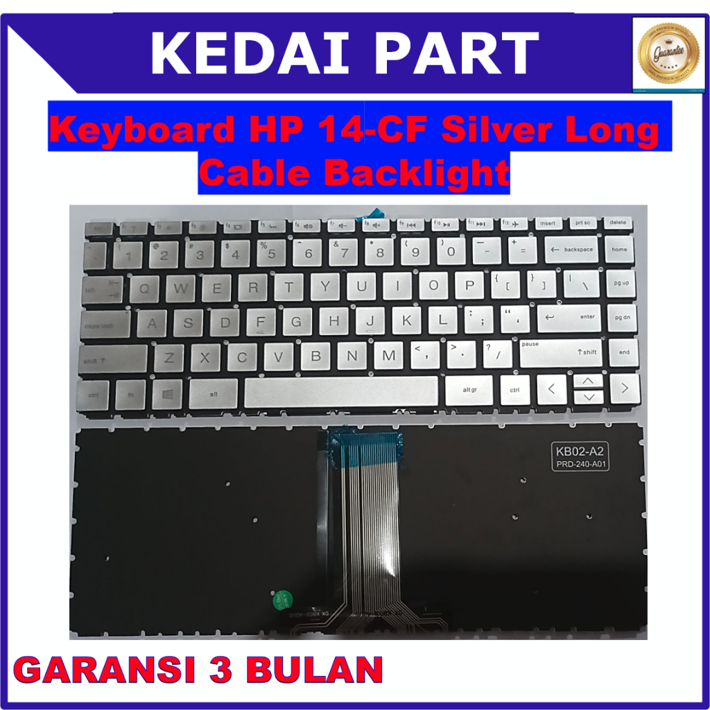 Jual Keyboard Hp 14S-CF 14-CF 14-BW 14-DH 14-DQ X360 14-DG Silver ...
