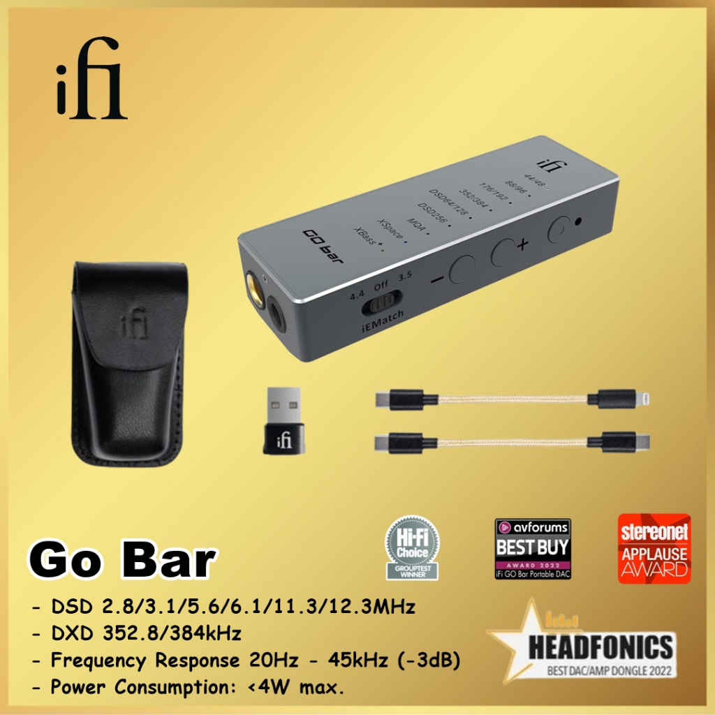Jual iFi Go Bar Hi-Res UltraPortable DAC / Preamp / Headphone DAC AMP ...