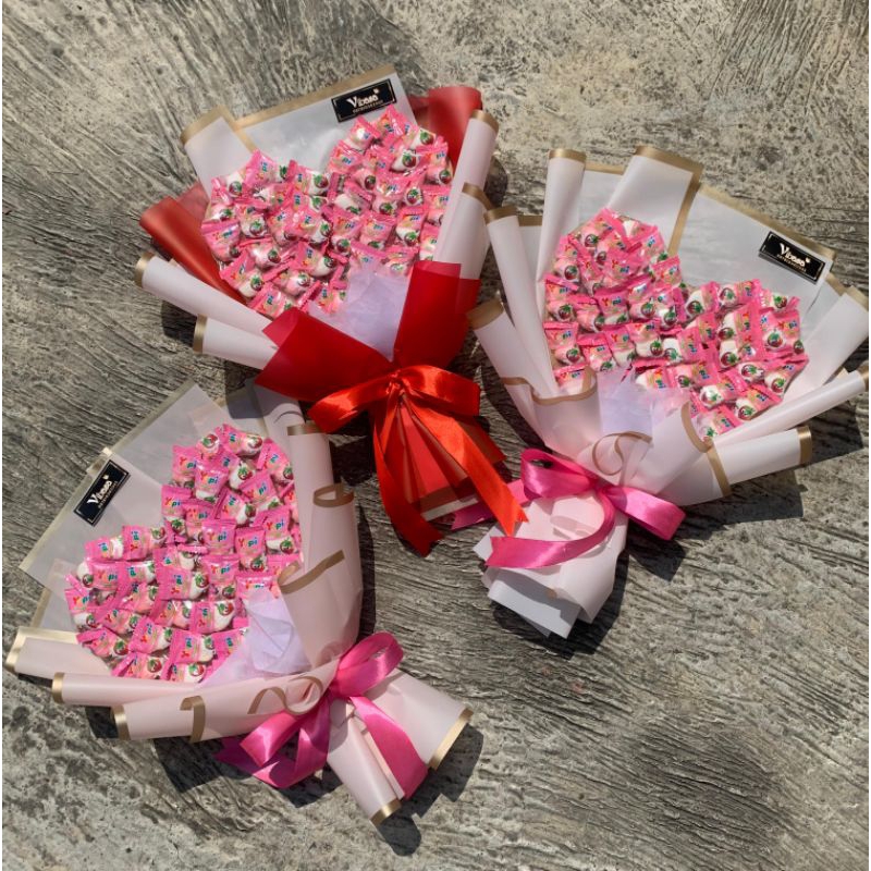Jual Buket Permen Love Yupi | Buket Permen Love Kis | Buket Snack Murah ...