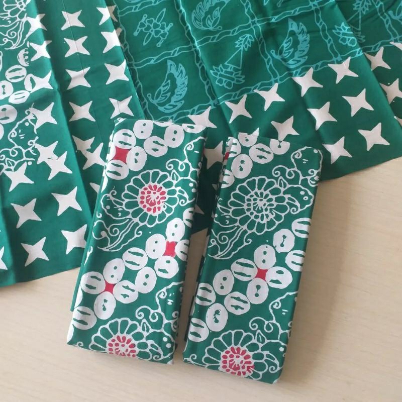 Jual Batik garutan semitulis lereng kombinasi hijau | Shopee Indonesia