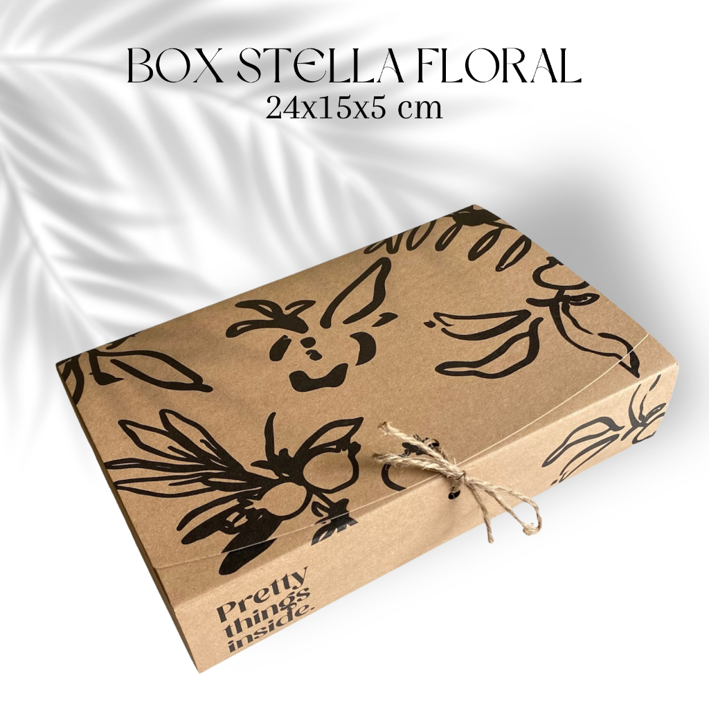 Jual SELANGKAH - BOX STELLA FLORAL 24x15x5 CM BOX PACKAGING DUS KEMASAN ...