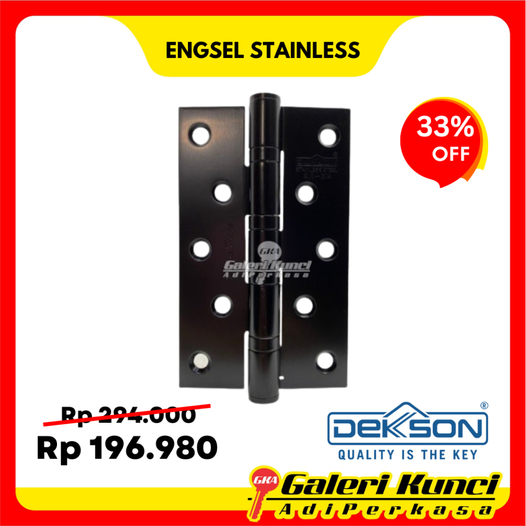 Jual Engsel Dekson Dekkson Deluxe 5x3x3mm 4bb bk engsel pintu hitam ...