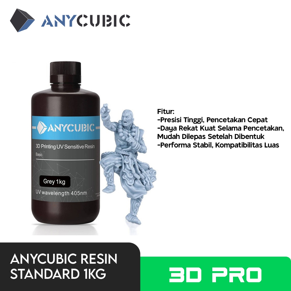 Jual Anycubic Photon Resin UV 3D LCD 405nm Printer 1 Liter Aneka Warna ...