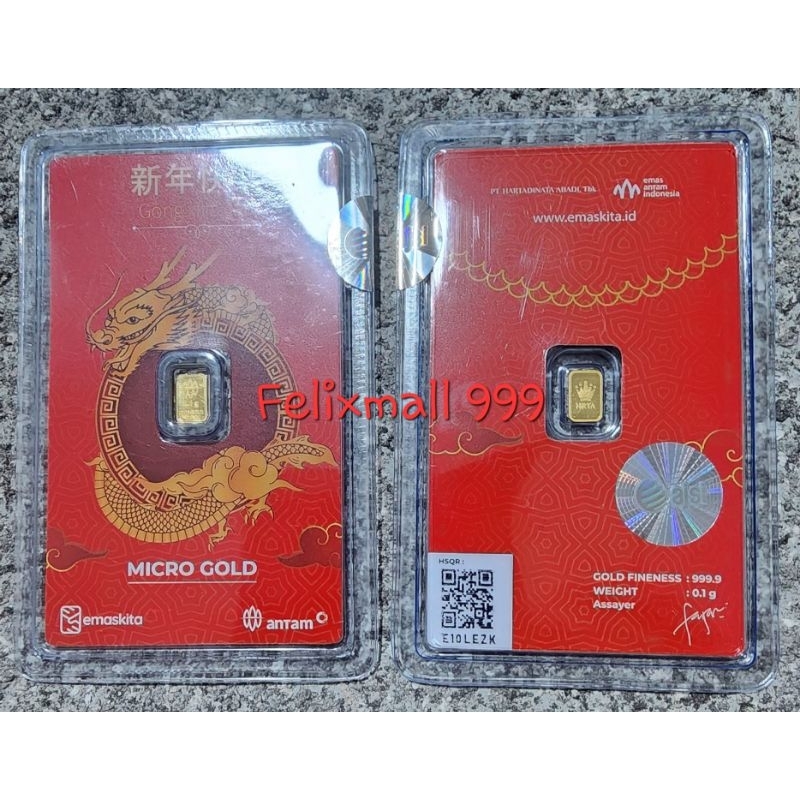 Jual LM MICRO GOLD ANTAM HARTADINATA LUXURY 0.1 GR / LOGAM MULIA HRTA ...