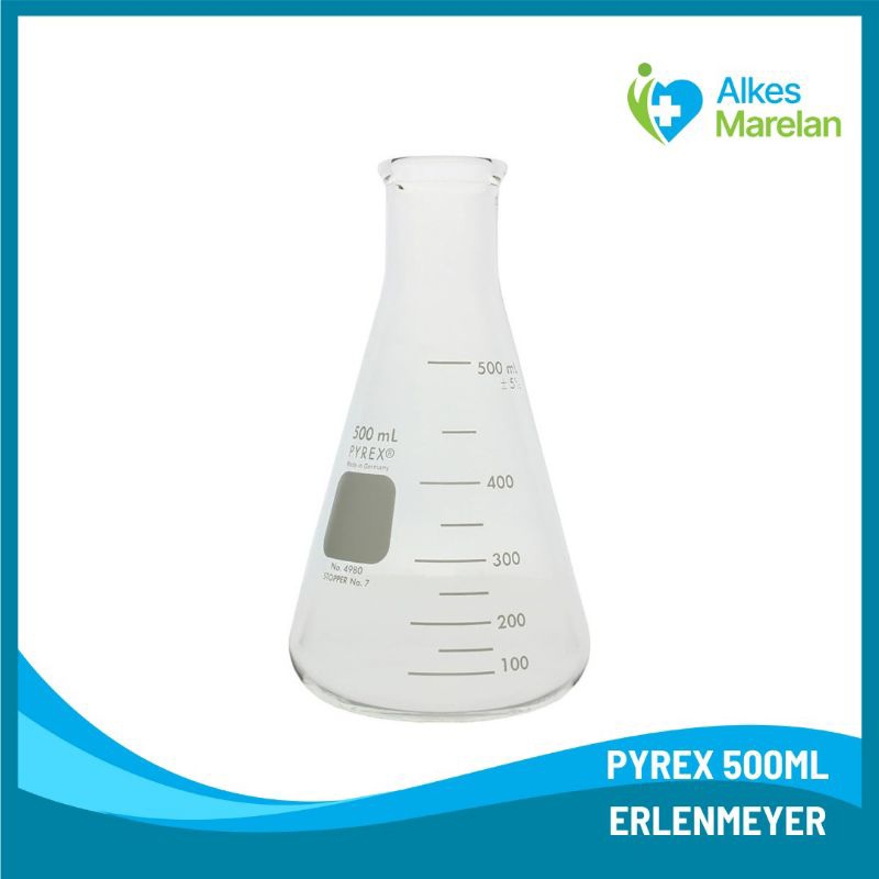 Jual PYREX - Erlenmeyer Pyrex 500ml / Erlenmeyer Pyrex Kaca 500 ml ...