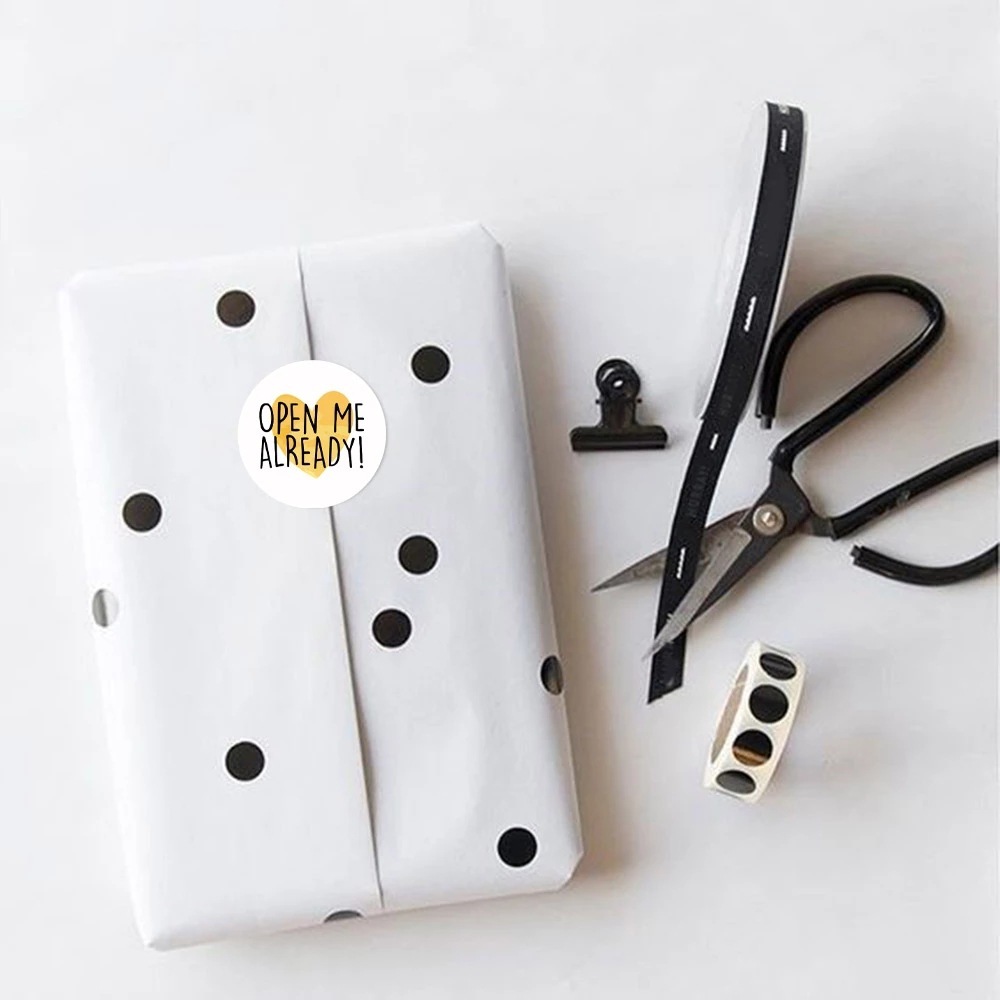 Jual Sticker Label Segel Open Me Already / Stiker Pengiriman Online ...