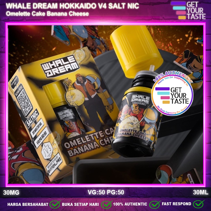 Jual Liquid Whale Dream Hokkaido V4 Omelette Cake Banana Cheese Salt ...