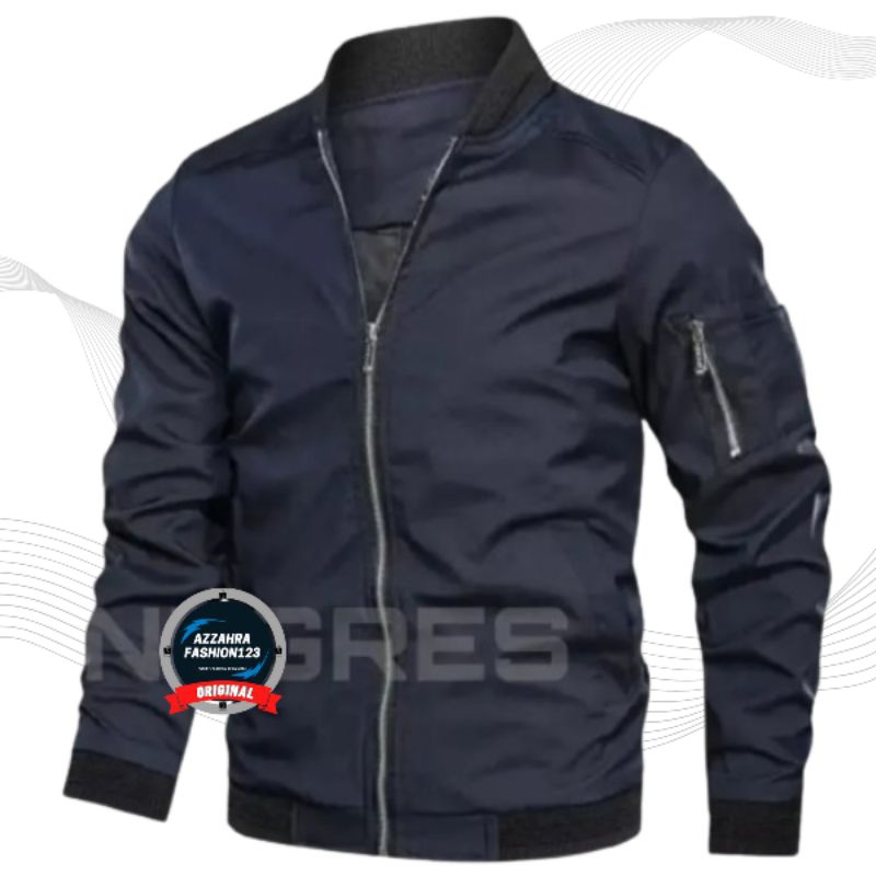 Jual Jaket BOMBER polos pria / jacket Motor touring motif kotak kotak ...