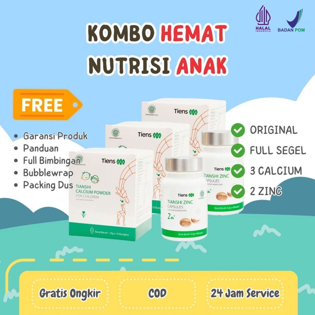 Jual KOMBO HEMAT NUTRISI ANAK Multivitamin Penambah Berat dan Peninggi ...
