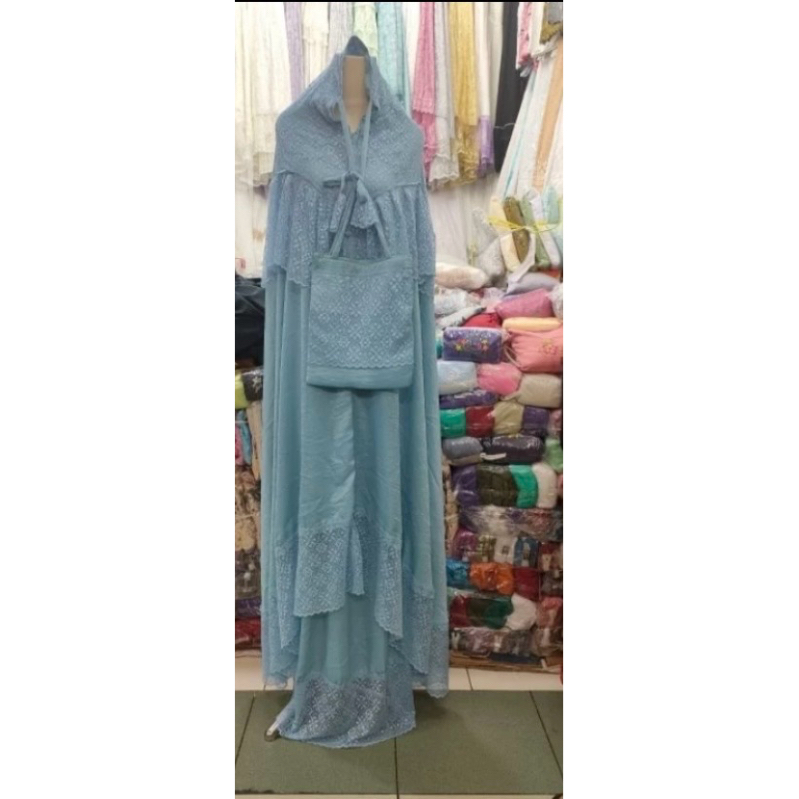Jual MUKENA ANDIN .. BAHAN SANTORINI PREMIUM | Shopee Indonesia