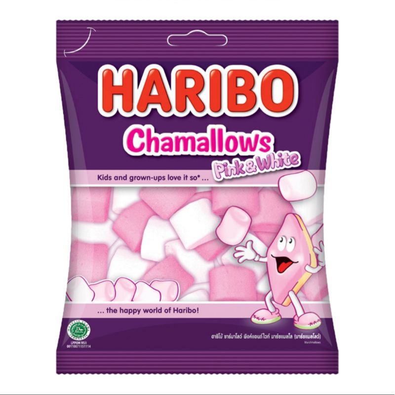 Jual HARIBO Chamallows Pink & White Marshmallow 70 gr | Shopee Indonesia