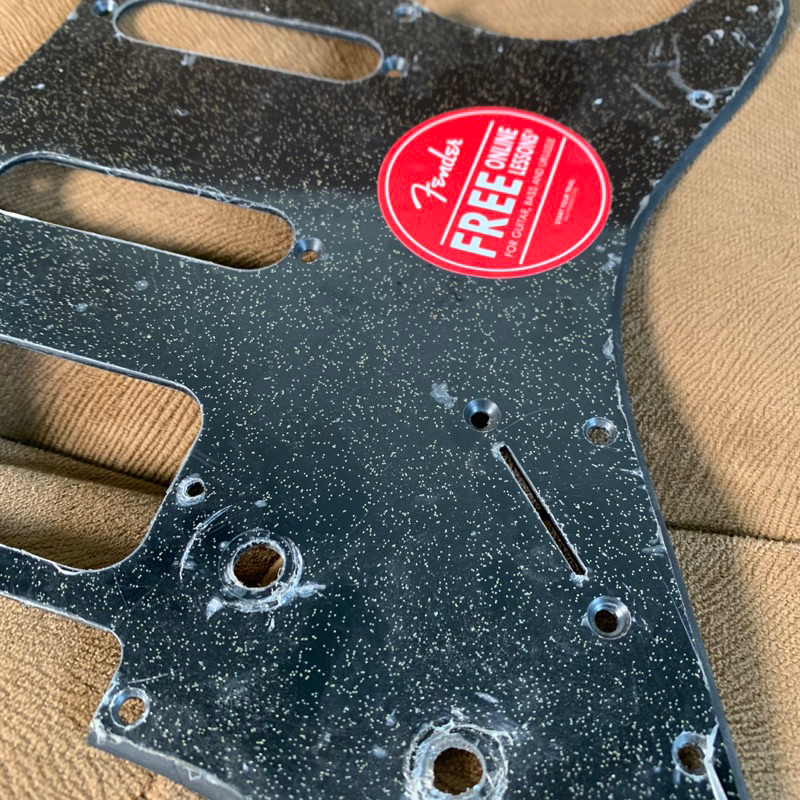 Jual pickguard stratocaster fender squier original hss grey glitch ...